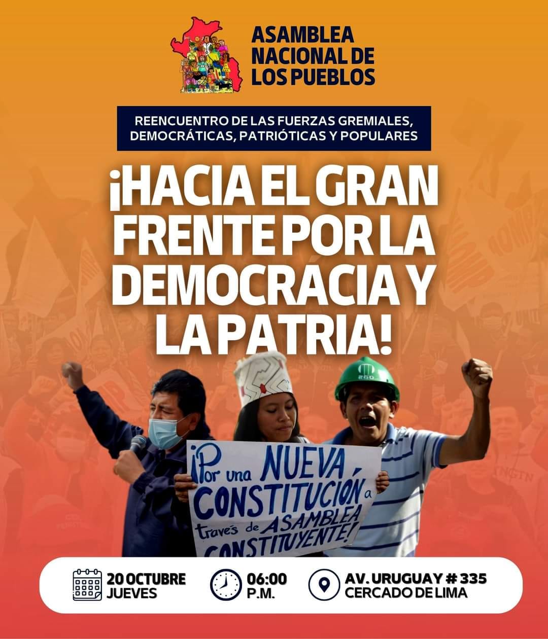 Líder peruano convoca todos a “ocupar Lima pela democracia e nova ...